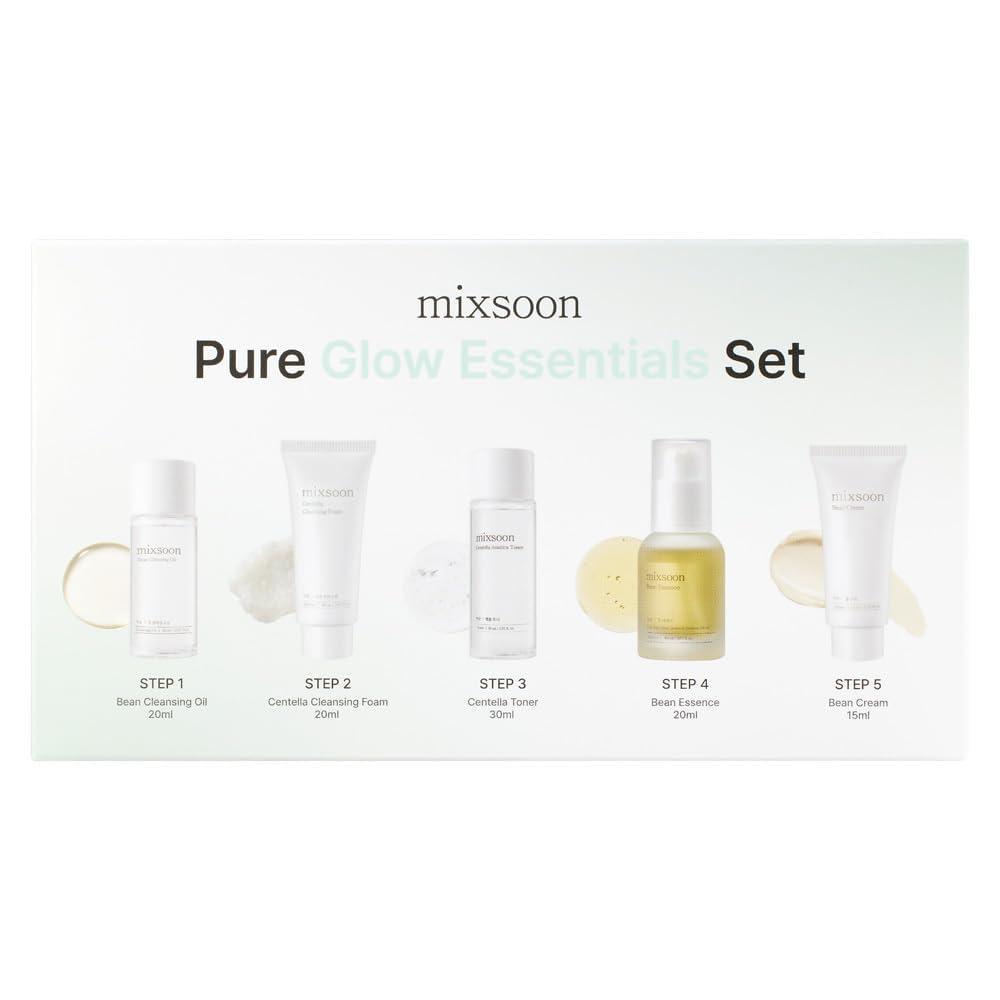 mixsoon Pure Glow Essentials Set-5-Step Skincare Kit – Travel kit ...