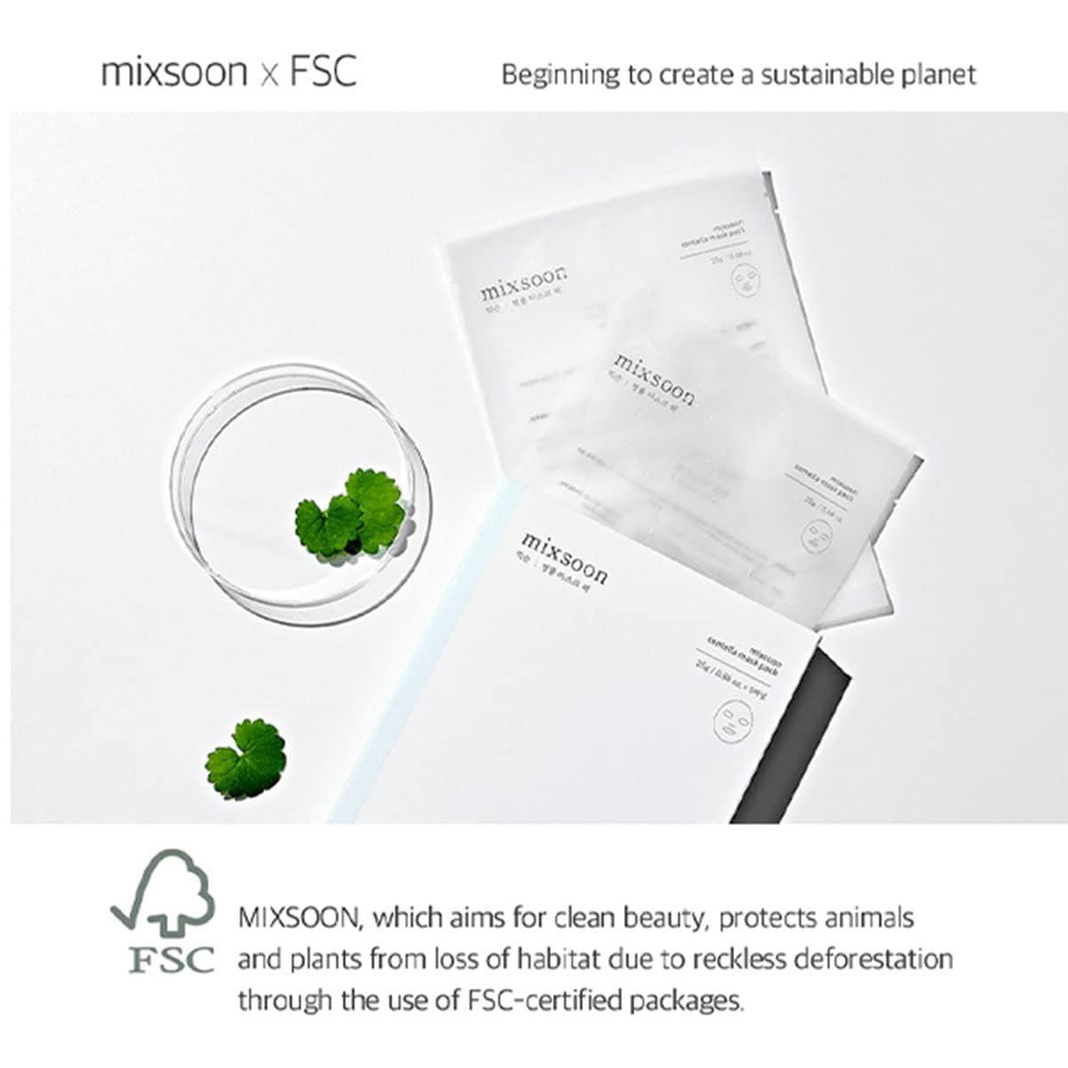 mixsoon Centella Mask Pack Face Moisturizer Soothing Calming Sheets ...