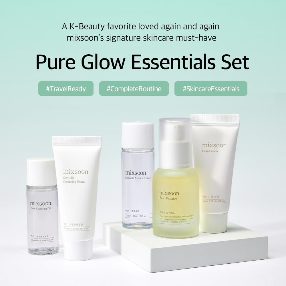 mixsoon Pure Glow Essentials Set-5-Step Skincare Kit – Travel kit ...